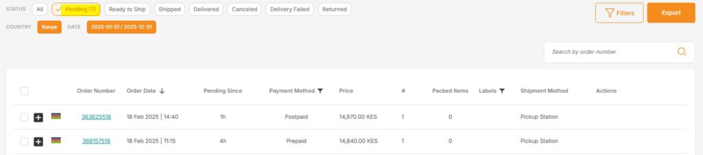 How to manage you orders VC - Jumia VendorHub KE