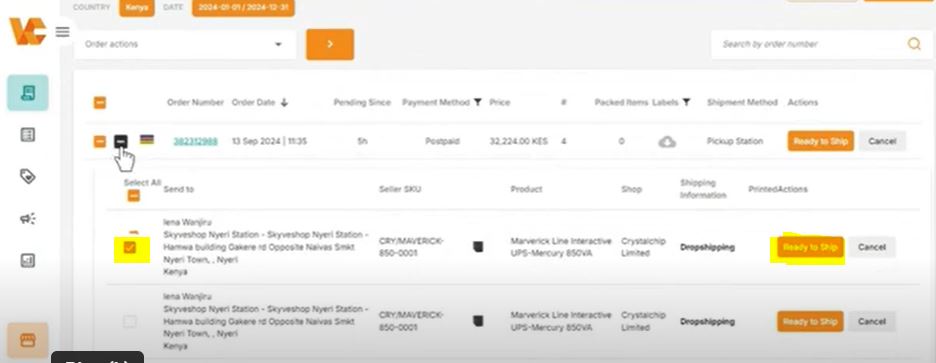 How to manage you orders VC - Jumia VendorHub KE